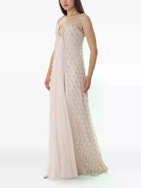 DINA MELWANI Embellished Maxi Dress