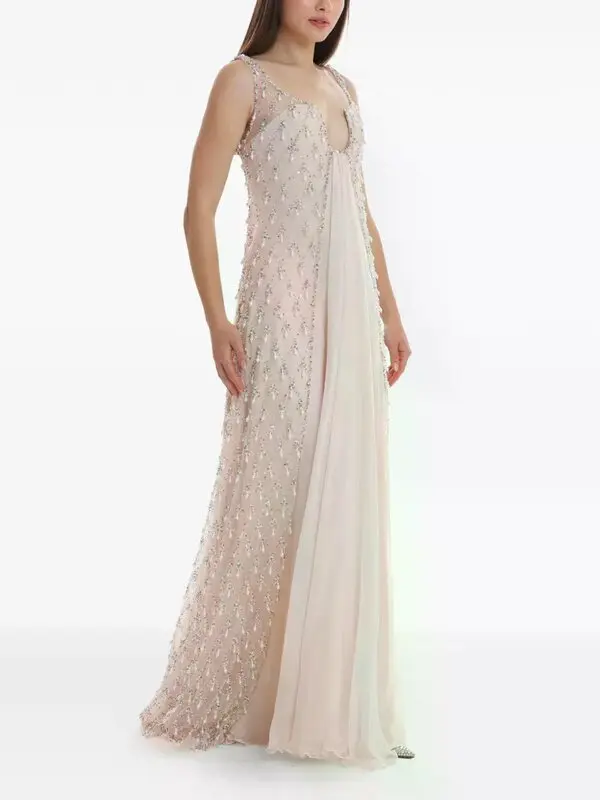 DINA MELWANI Embellished Maxi Dress