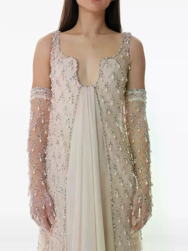 DINA MELWANI Embellished Maxi Dress