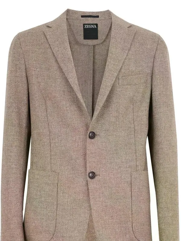 Zegna Double-breasted Blazer - Brown