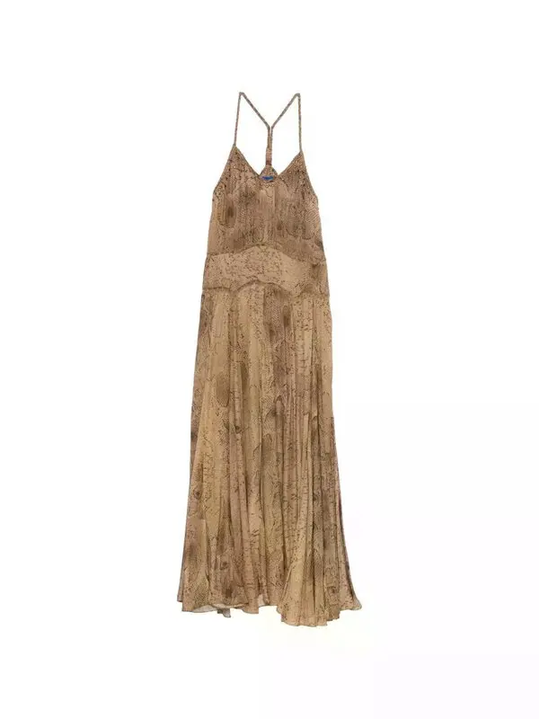 MES DEMOISELLES Snake-print Maxi Dress - Neutrals