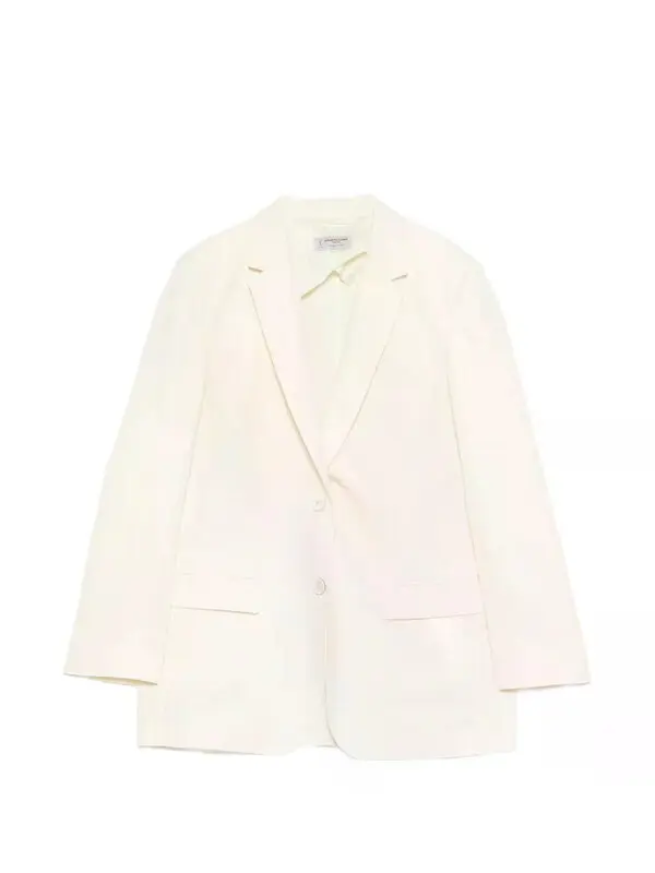 Alberto Biani Button Blazer - Neutrals