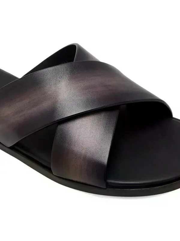 Magnanni Criss-cross Strap Sandals - Grey
