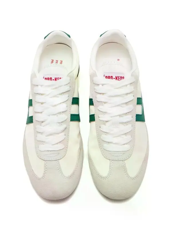 PRO-KEDS 1949 Racer 77 Sneakers With Green Stripes And Suede Detail - Neutrals