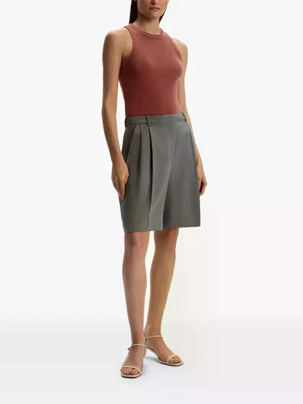 12 STOREEZ Garment-dyed Ribbed Tank Top