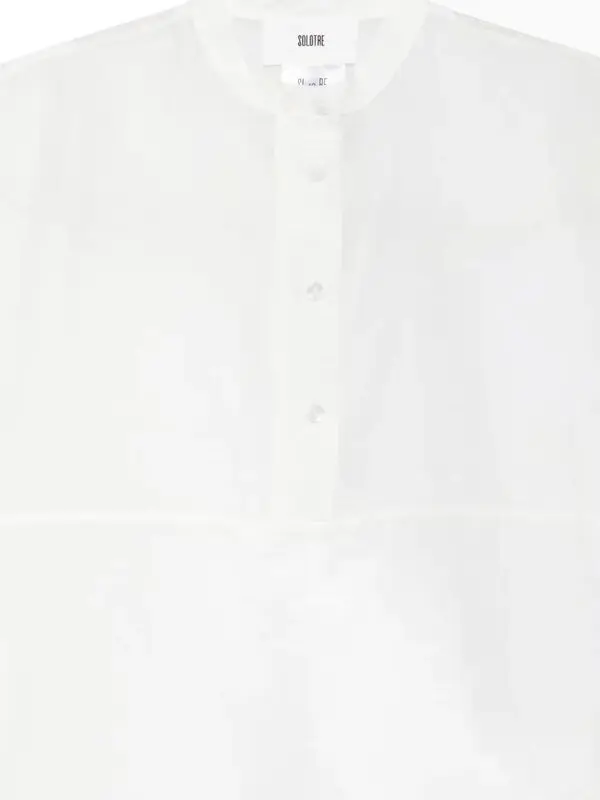 SOLOTRE Half-buttoned Blouse