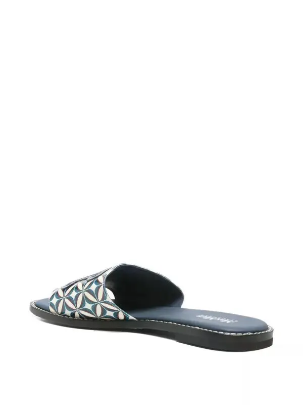 Max Mara Geometric-print Logo-patch Sandals