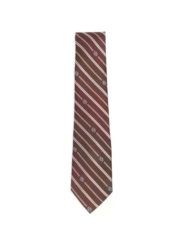 Drole De Monsieur Diagonal-stripe Neck Tie - Red