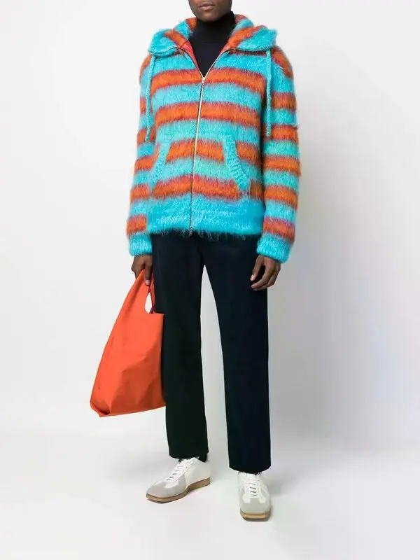 Marni Striped Knitted Hoodie
