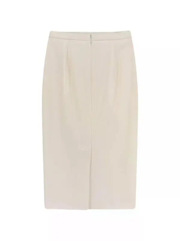 Max Mara High-waisted Back Slit Skirt - Neutrals