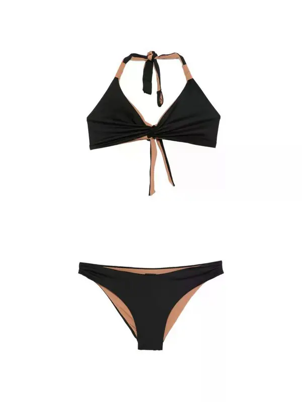 IU RITA MENNOIA Knotted Bikini - Black