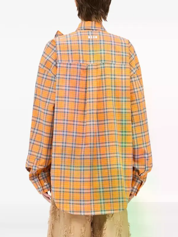 MSGM Ruffled Check Shirt