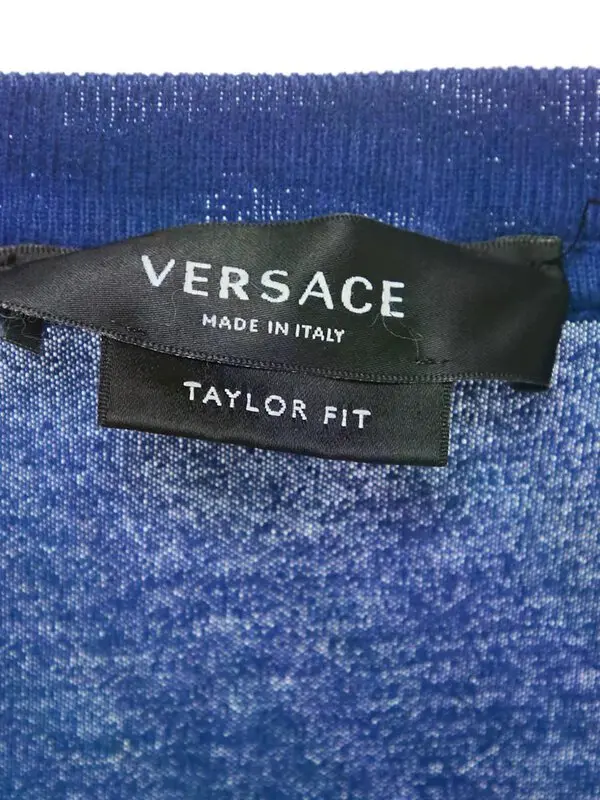 Versace Logo Embroidered T-shirt
