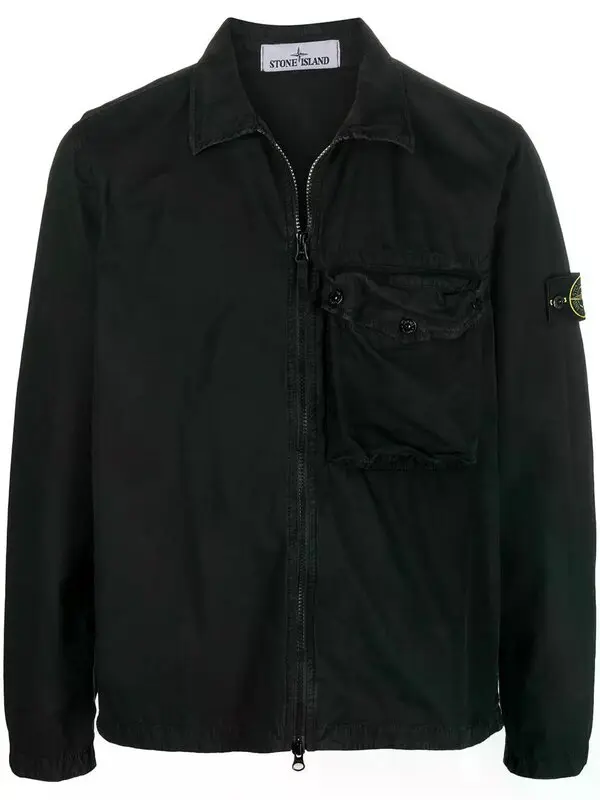 Stone Island Logo Patch Jacket - Black