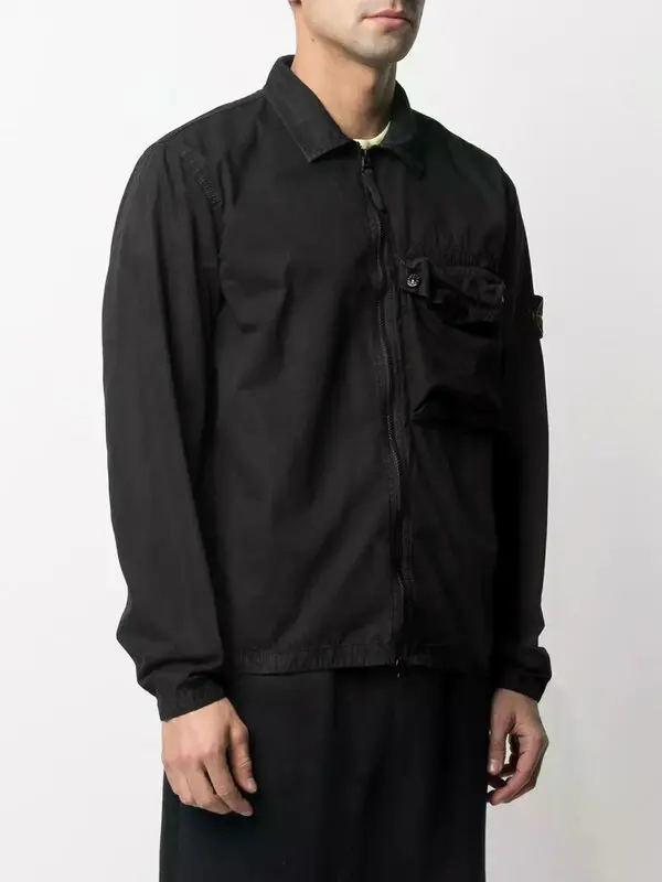 Stone Island Logo Patch Jacket - Black