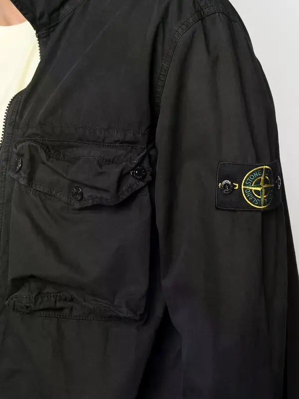 Stone Island Logo Patch Jacket - Black