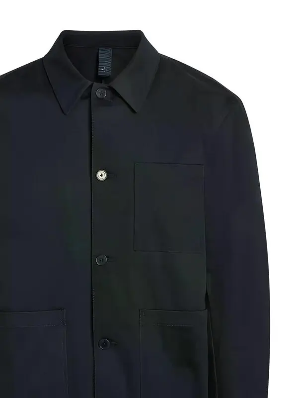 LESTRANGE Patch-pocket Button-up Overshirt - Blue