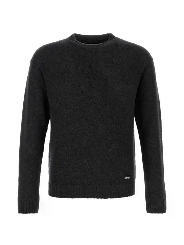 Prada Cashmere Ribbed Trim Crew Neck Sweater