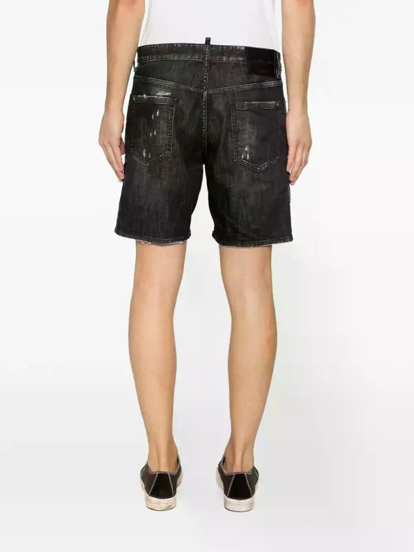 Dsquared2 Distressed Denim Shorts - Black