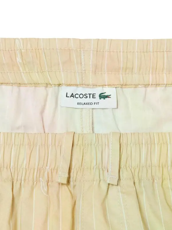Lacoste Relaxed Fit Striped Shorts - Neutrals