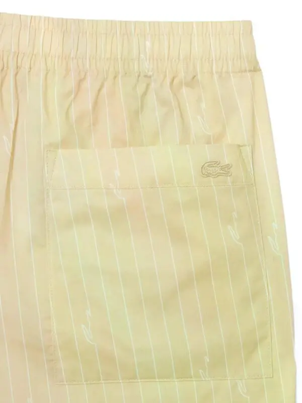 Lacoste Relaxed Fit Striped Shorts - Neutrals