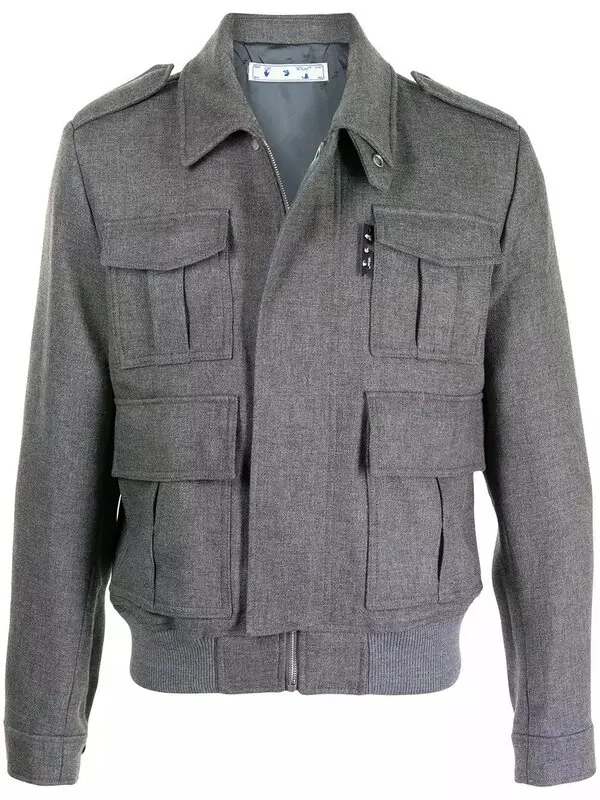 Off-White Logo-patch Military Jacket