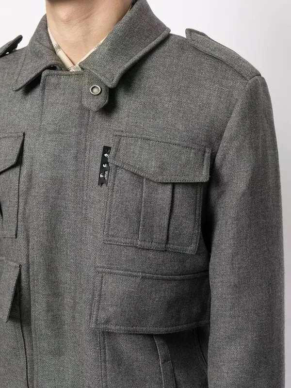 Off-White Logo-patch Military Jacket