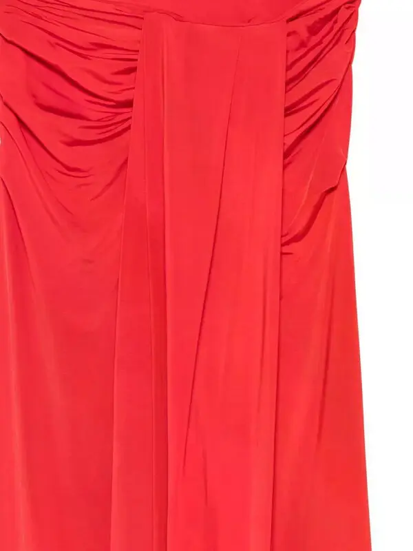Vivetta Ruched Midi Skirt - Red
