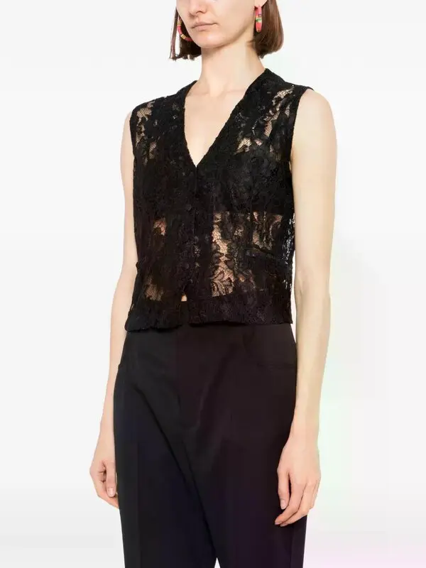 BLAKLACE Lace V-neck Top