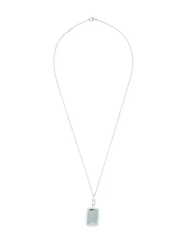 Monica Rich Kosann Slim Dee Rectangle Locket Necklace - Silver