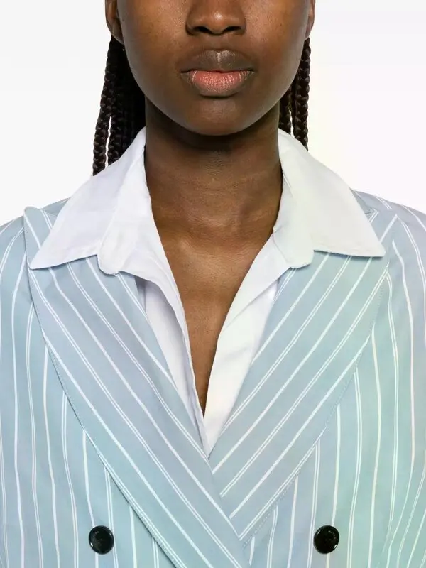 MY MYTHS Striped Double-breasted Blazer