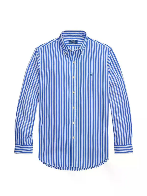 Polo Ralph Lauren Striped Logo Shirt - Blue