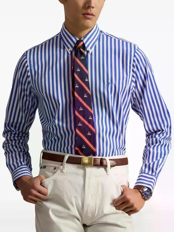 Polo Ralph Lauren Striped Logo Shirt - Blue