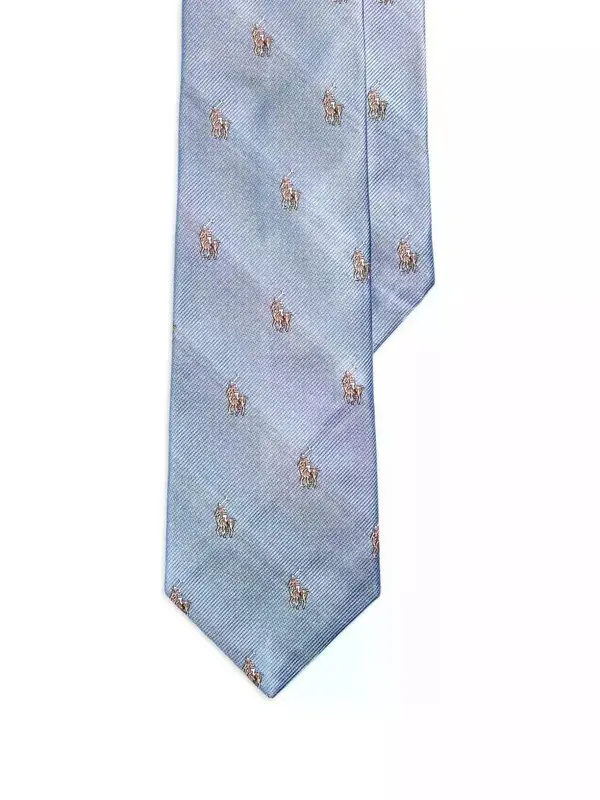 Polo Ralph Lauren Horse-graphic Neck Tie - Blue