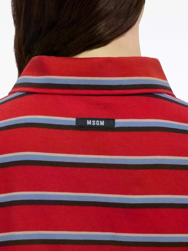 MSGM Striped Polo Shirt
