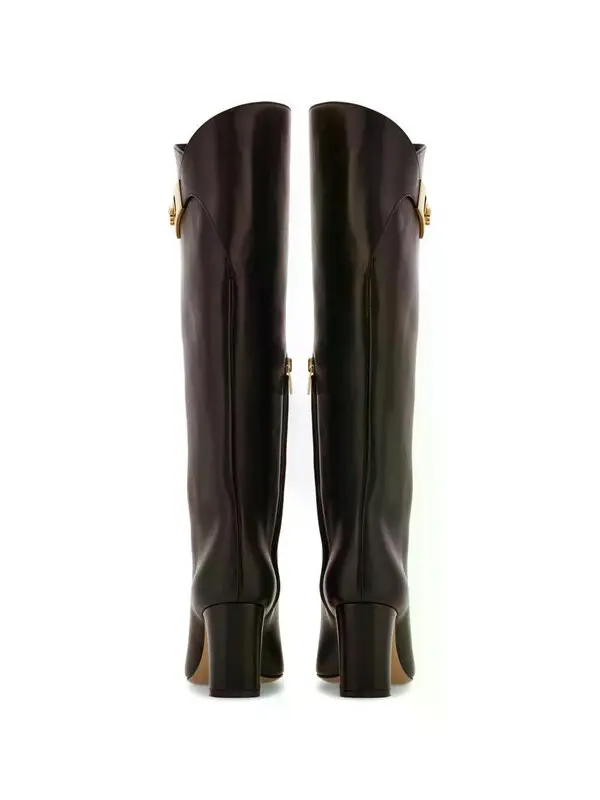 FERRAGAMO Hug Buckle Knee High Boots - Brown