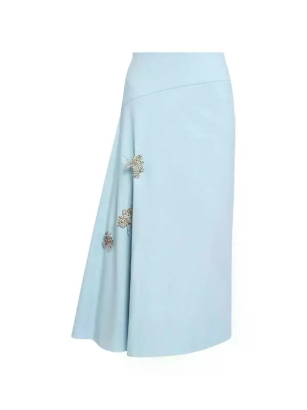 Erdem Draped Embellished Skirt