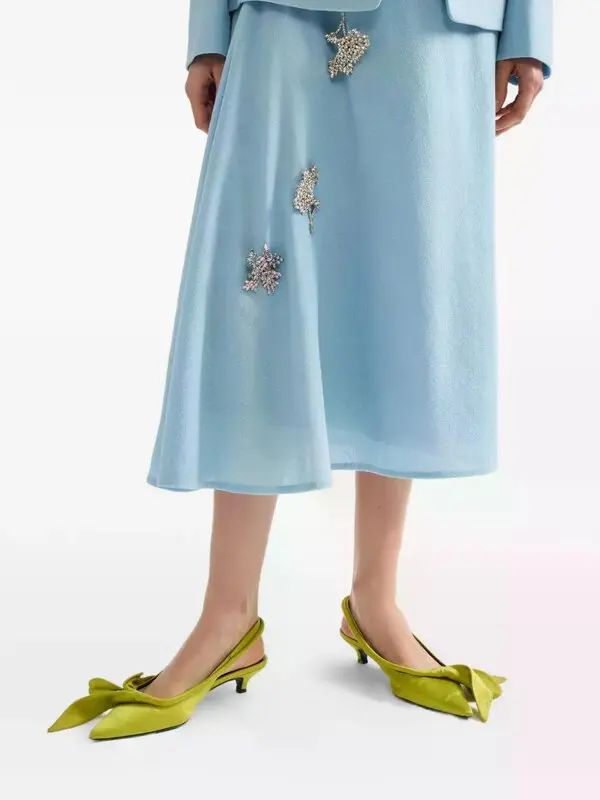 Erdem Draped Embellished Skirt