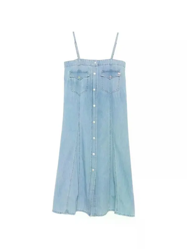 Ag Buttoned Pocket Dress - Blue