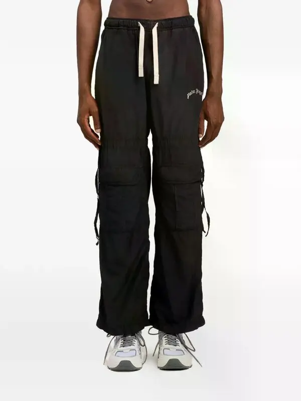 Palm Angels Logo Drawstring Cargo Trousers