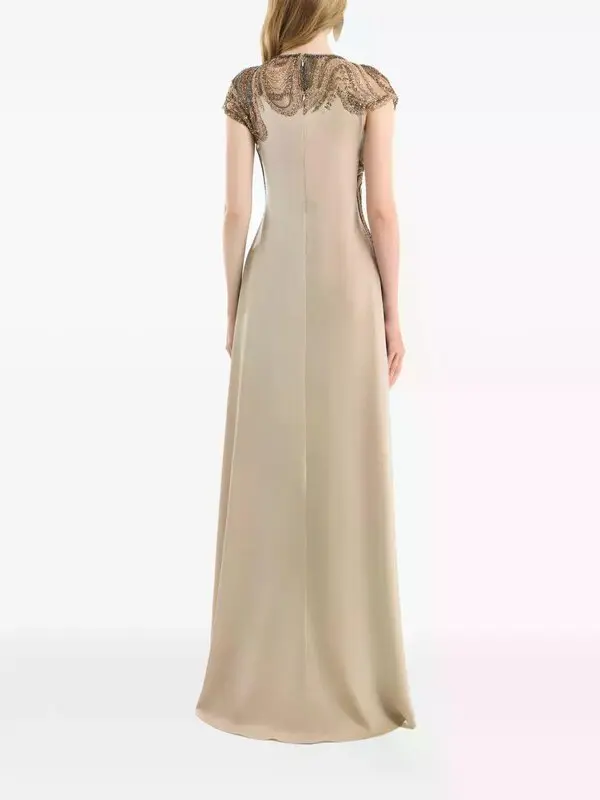GEMY MAALOUF Beaded Embroidered Maxi Dress