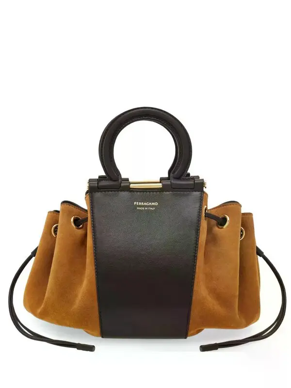 FERRAGAMO Gancini Bucket Bag - Neutrals