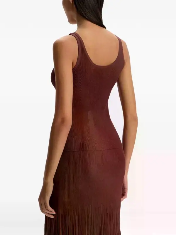 12 STOREEZ Ribbed-knit Tank Top - Brown