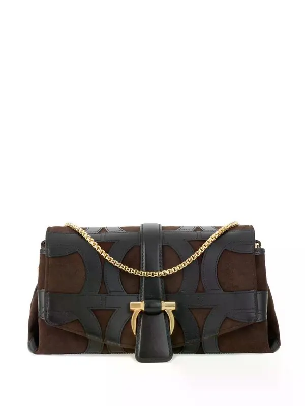 FERRAGAMO Front Flap Crossbody Bag With Gancini Clasp