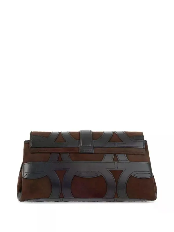 FERRAGAMO Front Flap Crossbody Bag With Gancini Clasp