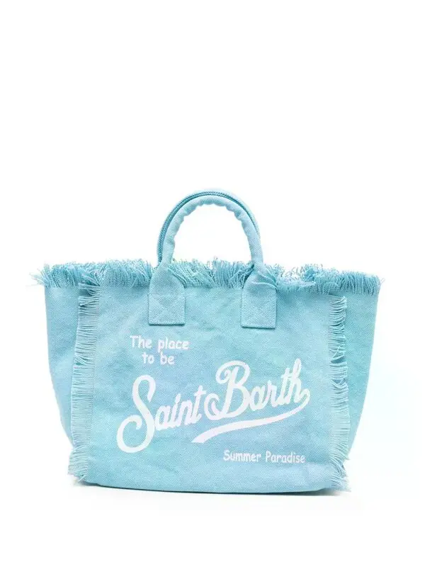 MC2 SAINT BARTH Colette Fringe-trim Tote - Blue
