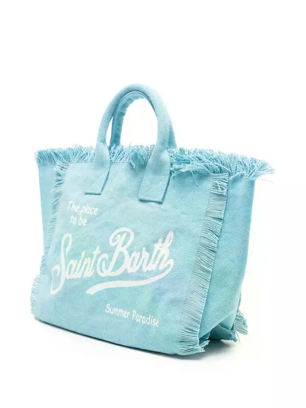 MC2 SAINT BARTH Colette Fringe-trim Tote - Blue
