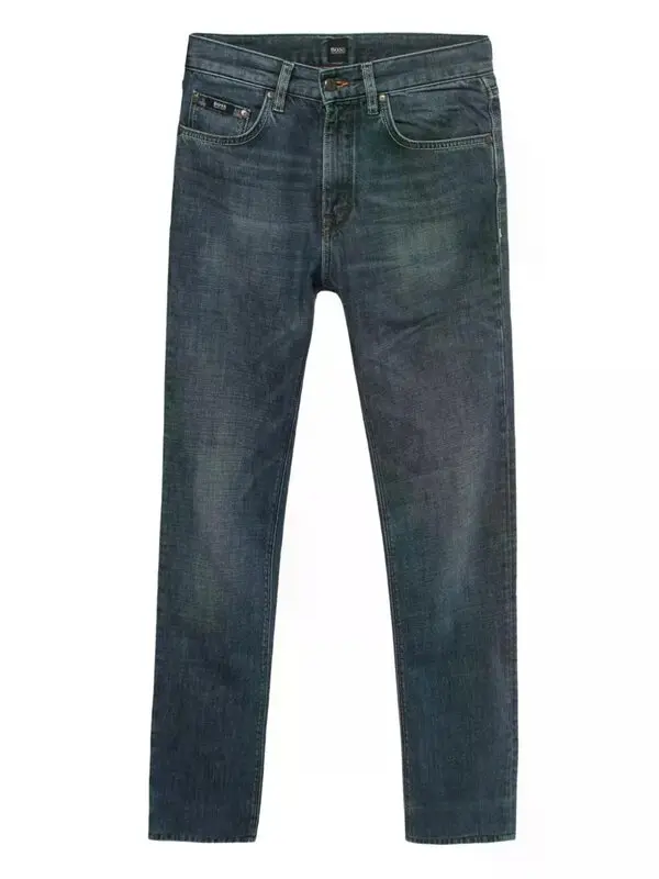 BOSS Whiskering-effect Straight Leg Jeans