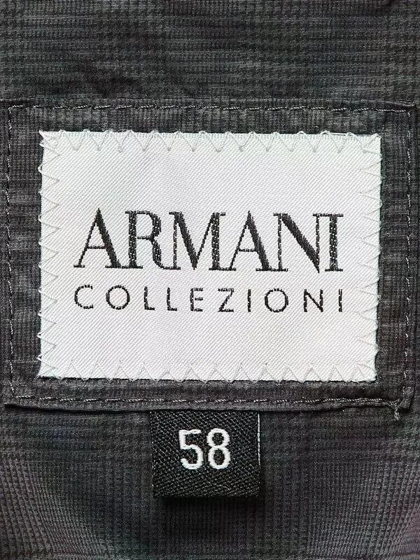 ARMANI Check-pattern Overcoat