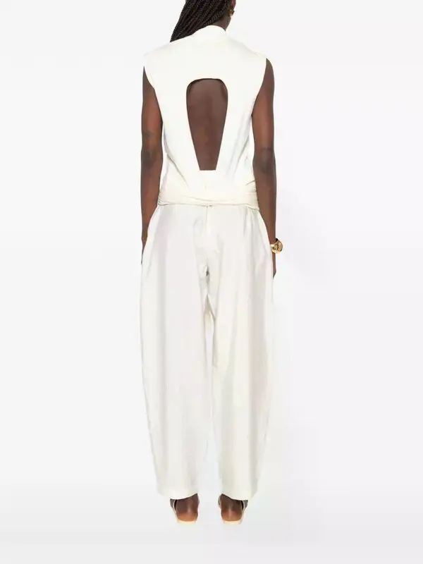 RÓHE Wrap-around Cut-out Top - Neutrals